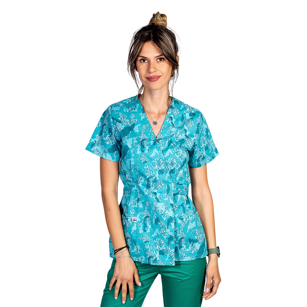 Green Army kimono zdravniška halja, z dvema žepoma ⭐ po najboljši ceni.
